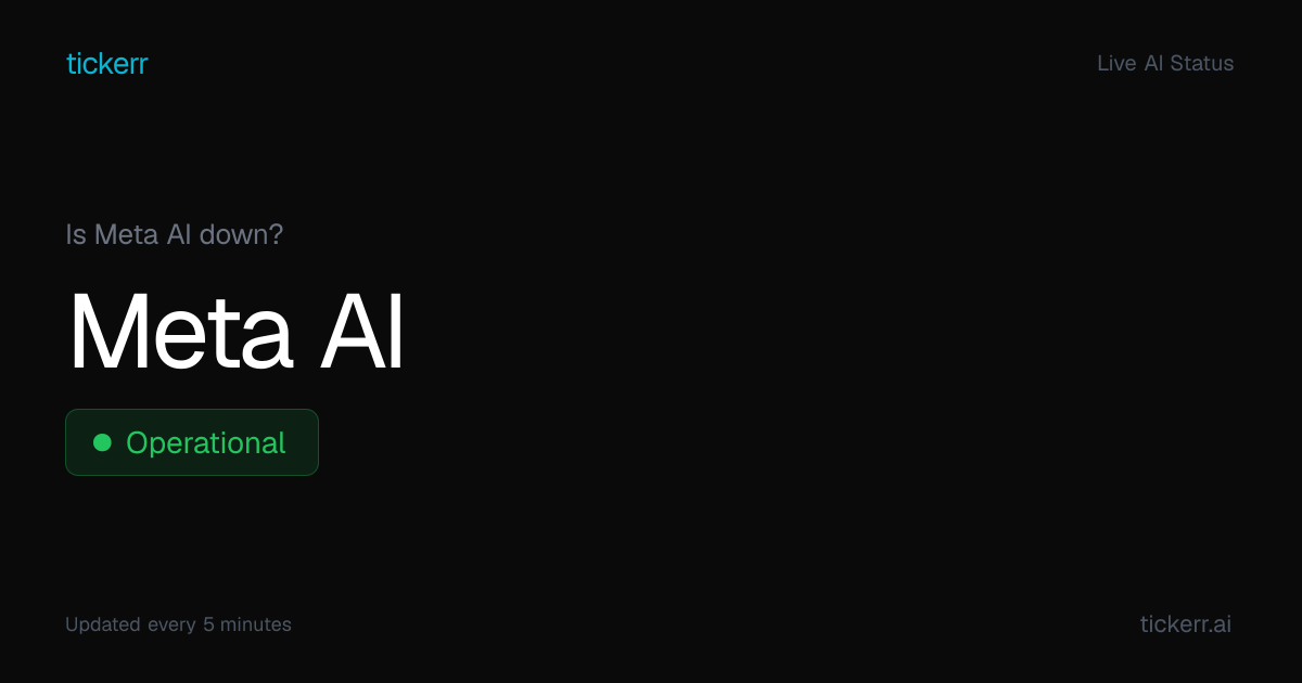 Is Meta AI Down? Live Status & Uptime History | Tickerr
